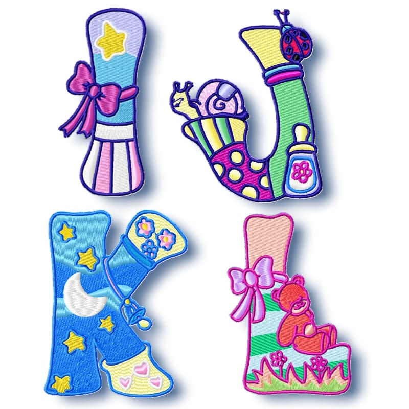 Baby Alphabet Machine Embroidery - Pam's Embroidery Designs
