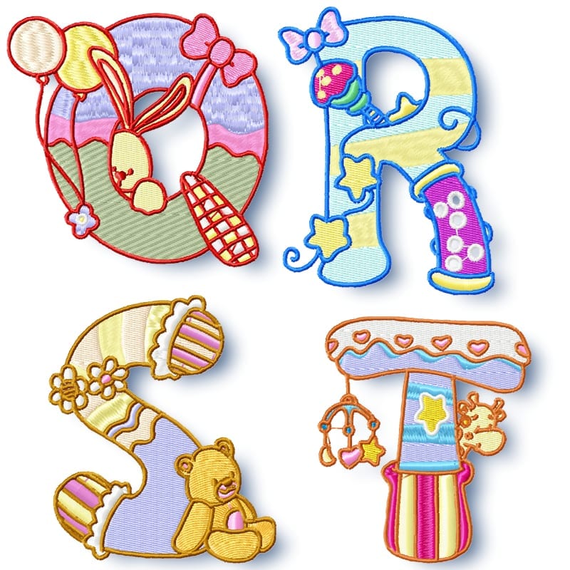Baby Alphabet Machine Embroidery - Pam's Embroidery Designs
