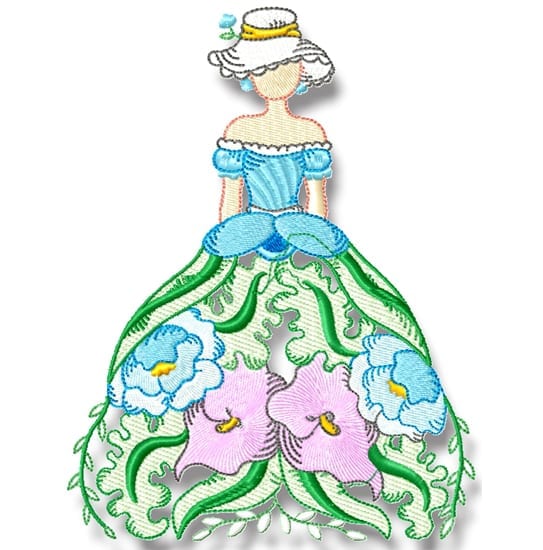 Floral Dolls machine embroidery - Pam's Embroidery Designs