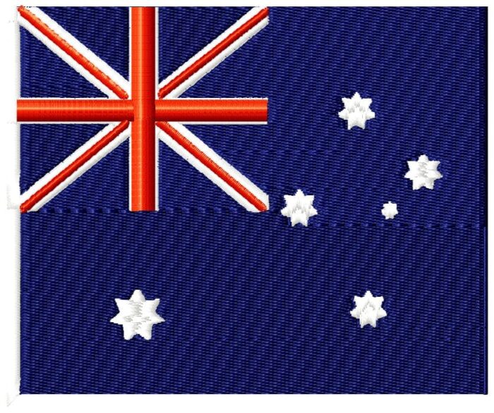 Australian Flag Machine Embroidery - Pam's Embroidery Designs