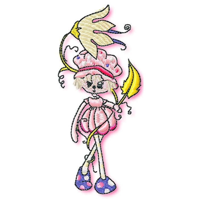Flowy Flower Girl Machine Embroidery - Pam's Embroidery Designs