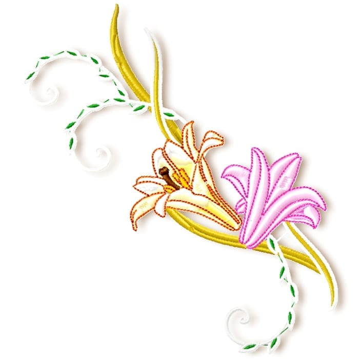 Lilies Machine Embroidery - Pam's Embroidery Designs