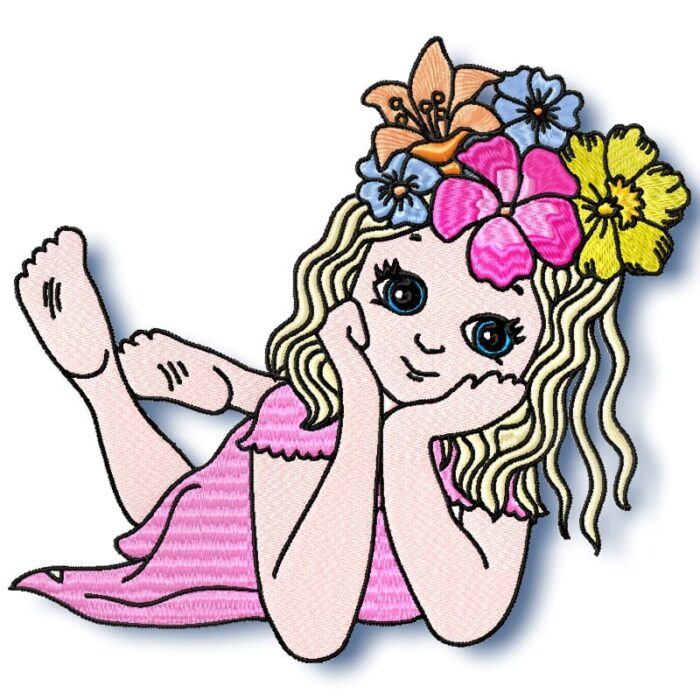Petals Girls Machine Embroidery - Pam's Embroidery Designs