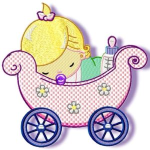Adorable Baby Girl Machine Embroidery - Pam's Embroidery Designs