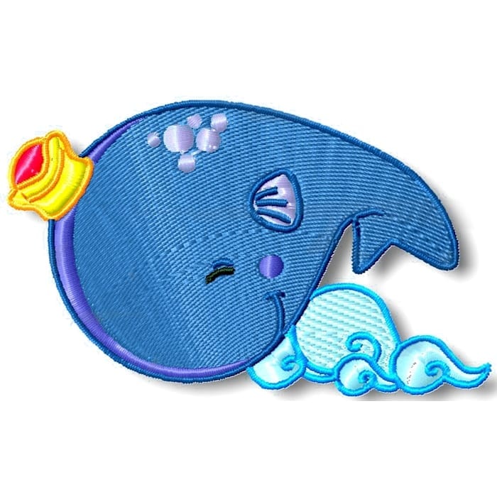 Tiny Baby Whale Machine Embroidery - Pam's Embroidery Designs