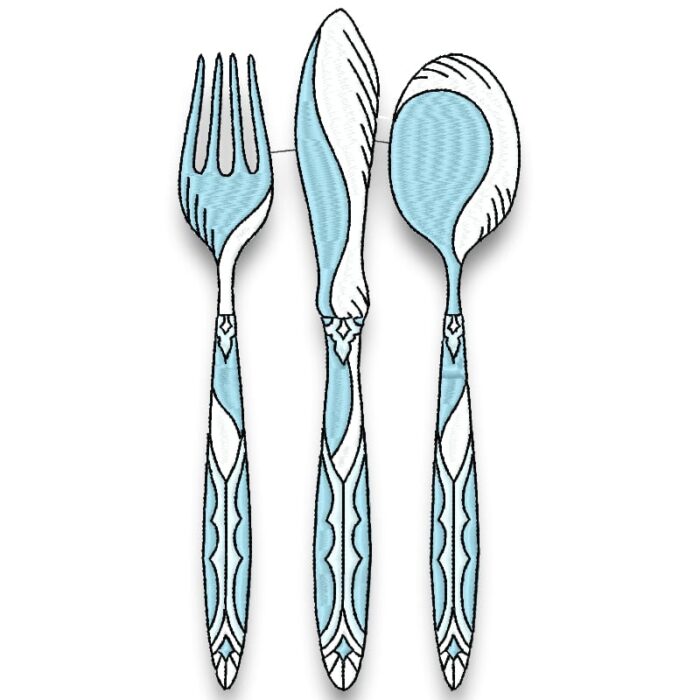 Vintage Cutlery Machine Embroidery - Pam's Embroidery Designs