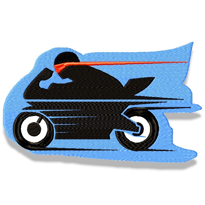Motorbike Machine Embroidery - Pam's Embroidery Designs