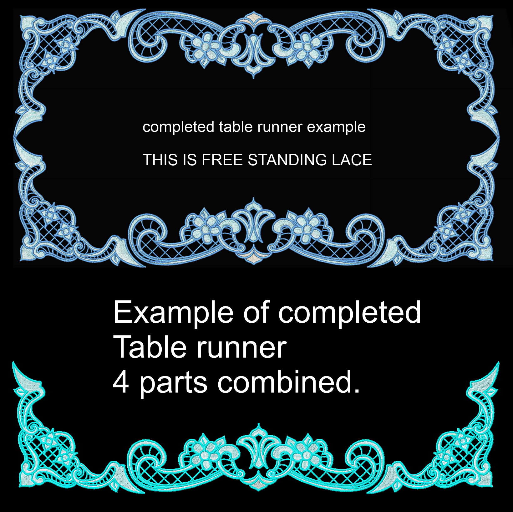 Lace Runner 2 Machine Embroidery - Pam's Embroidery Designs
