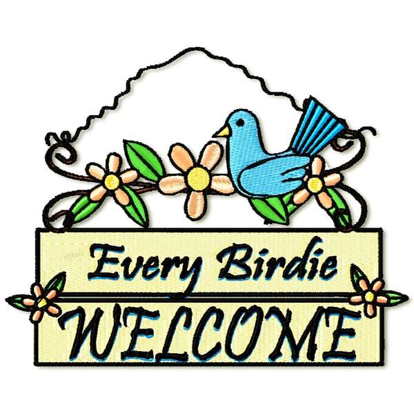 Blue Birdie Machine Embroidery - Pam's Embroidery Designs